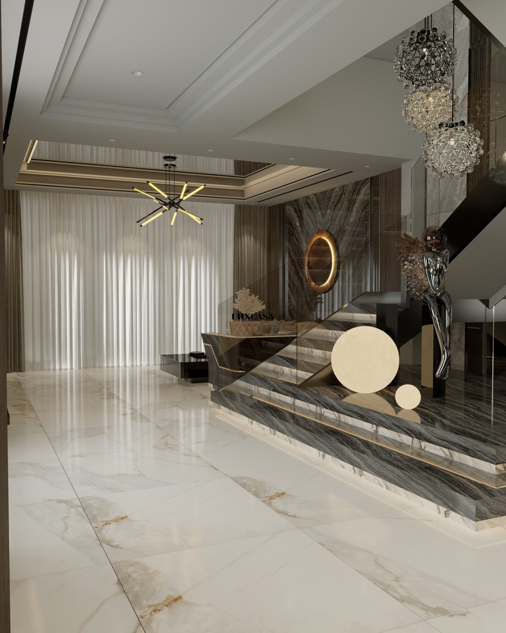 Gạch marble 90x90 90LUCLCT901H | Gạch Luxcasa